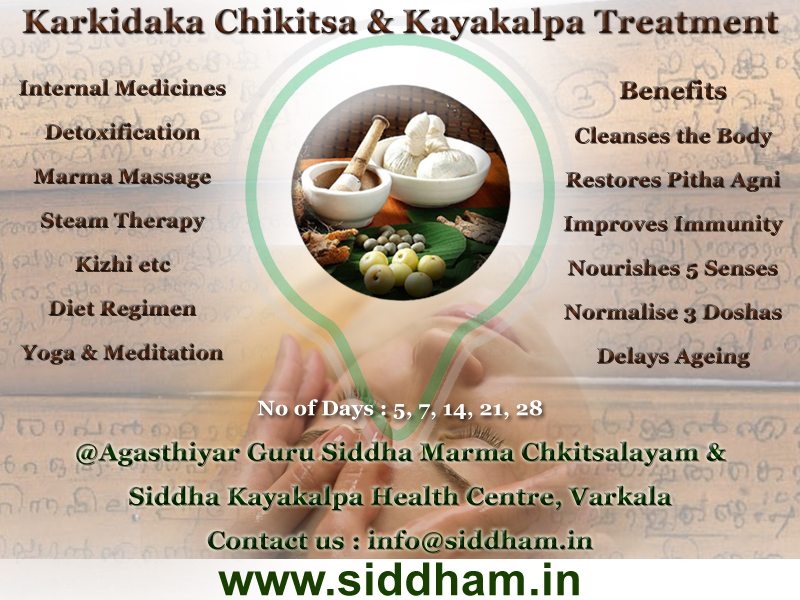 Siddha Seasonal Preventive Therapies